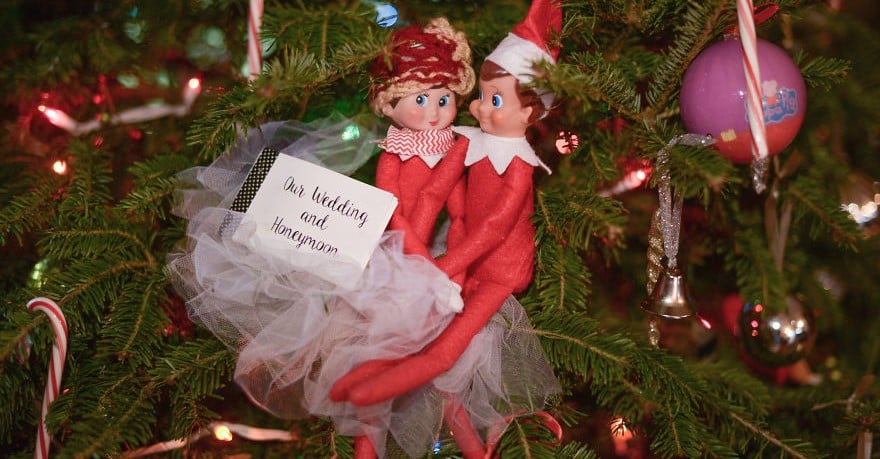 Mom Creates Elf on the Shelf Wedding and Honeymoon | PS Family