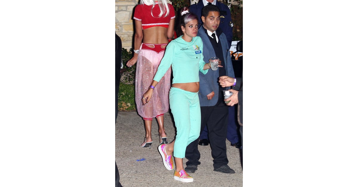 Lily Allen As Dr Luke Celebrities At Kate Hudsons Halloween Party 2014 Photos Popsugar