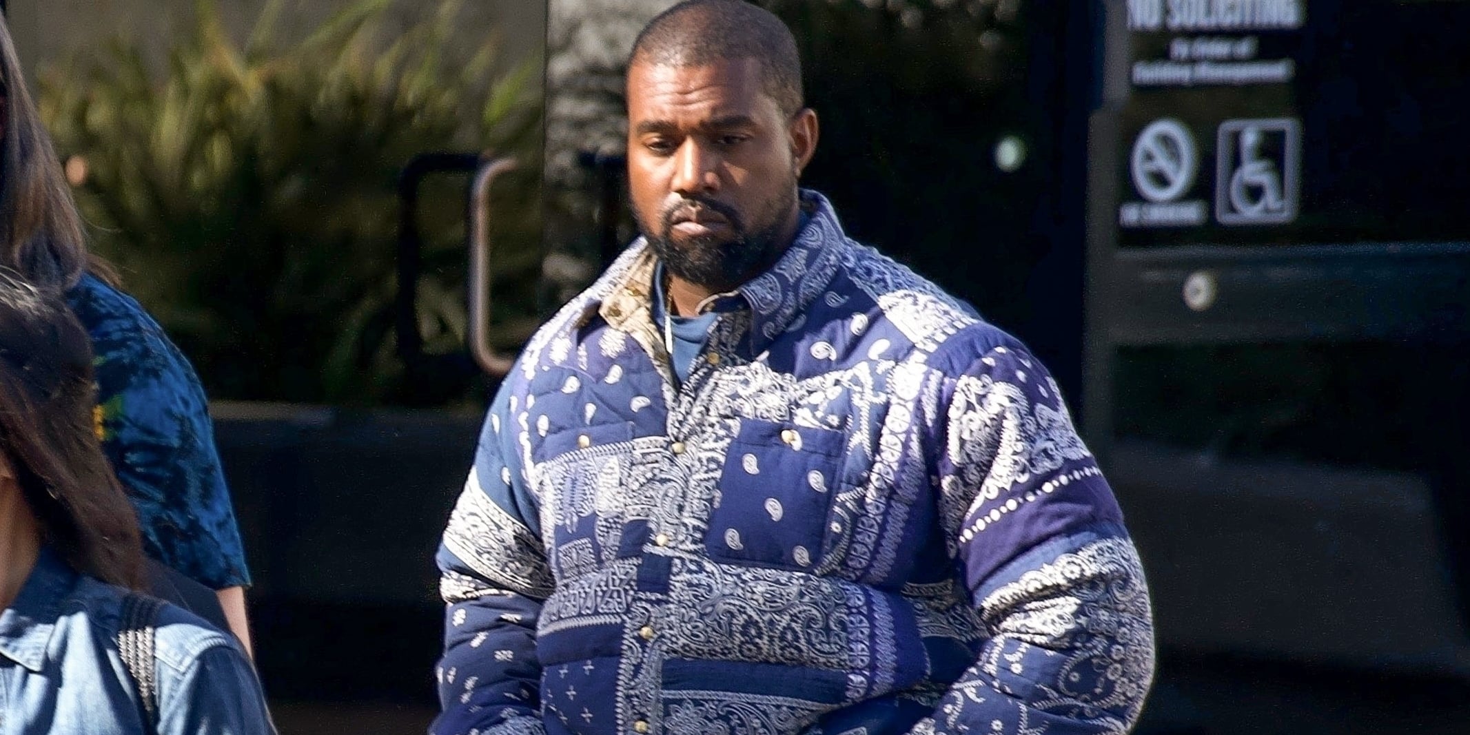 Kanye West's Bandana-Print Visvim Puffer Coat | PS Fashion