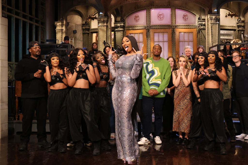 Megan Thee Stallion Wears a Red Dress and Black Denim on SNL | POPSUGAR Fashion