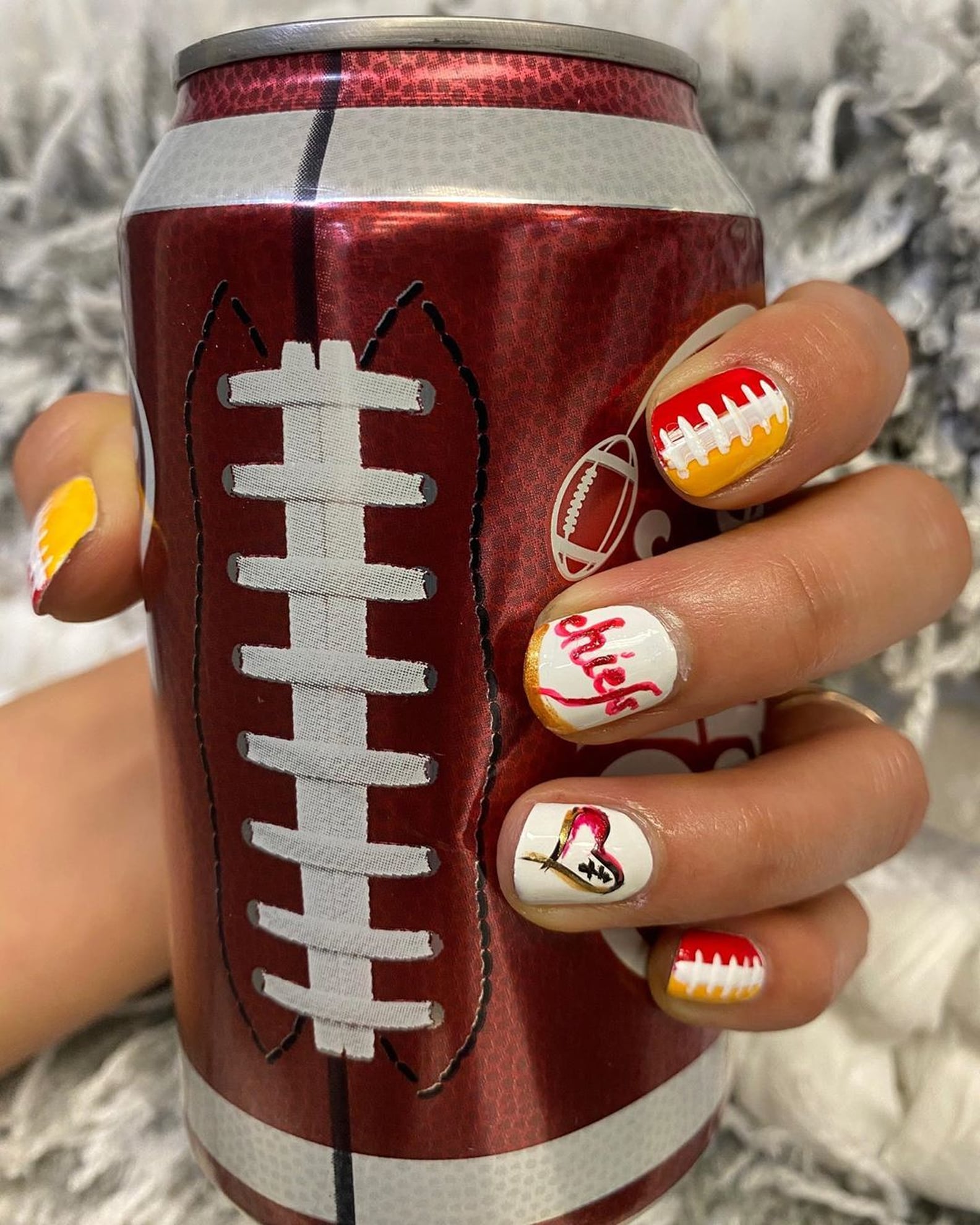 Super Bowl Nail Art Ideas For Chiefs or Buccaneers Fans 2021 | PS Beauty