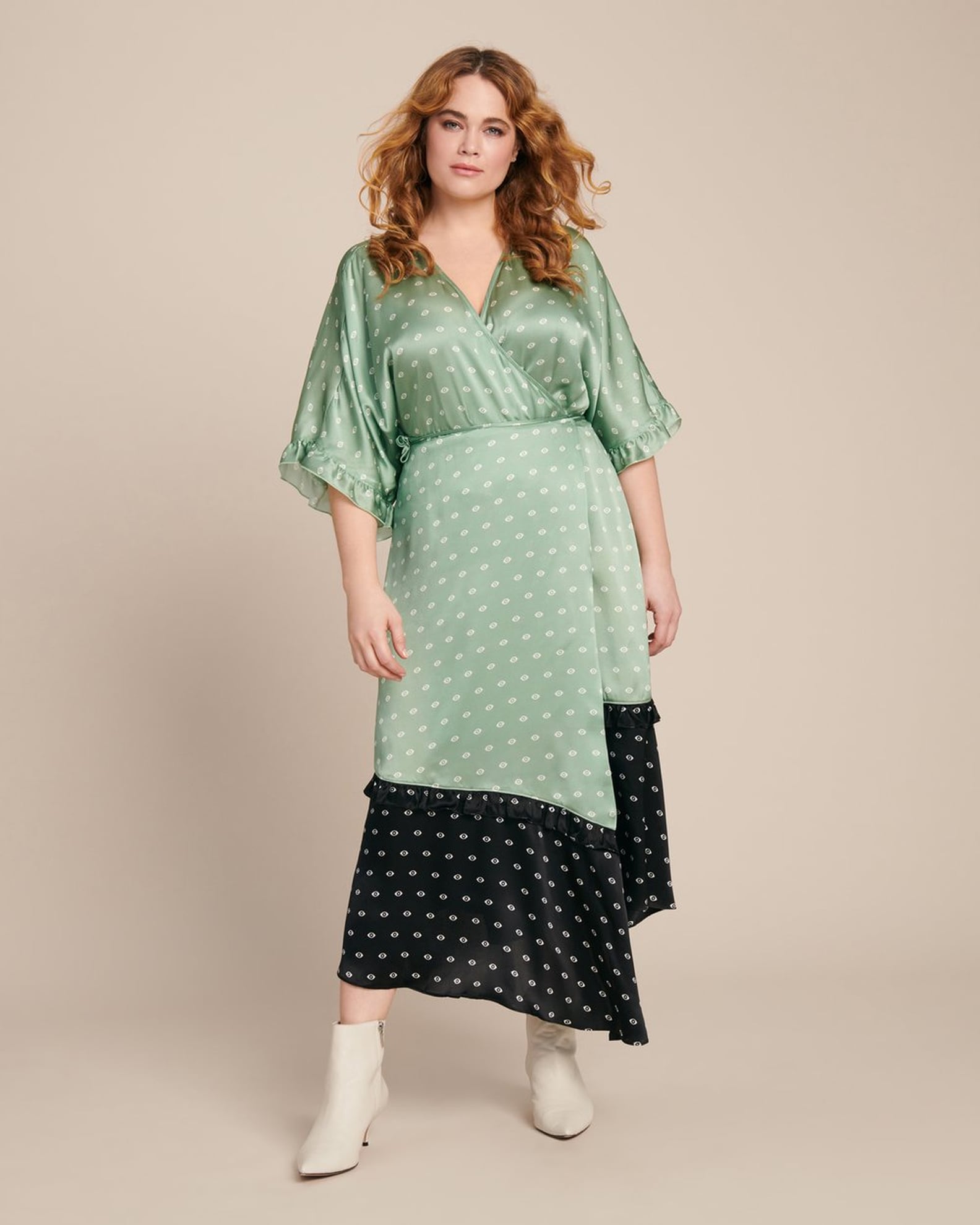 How to Wear a Wrap Dress Over Pants | PS Fashion