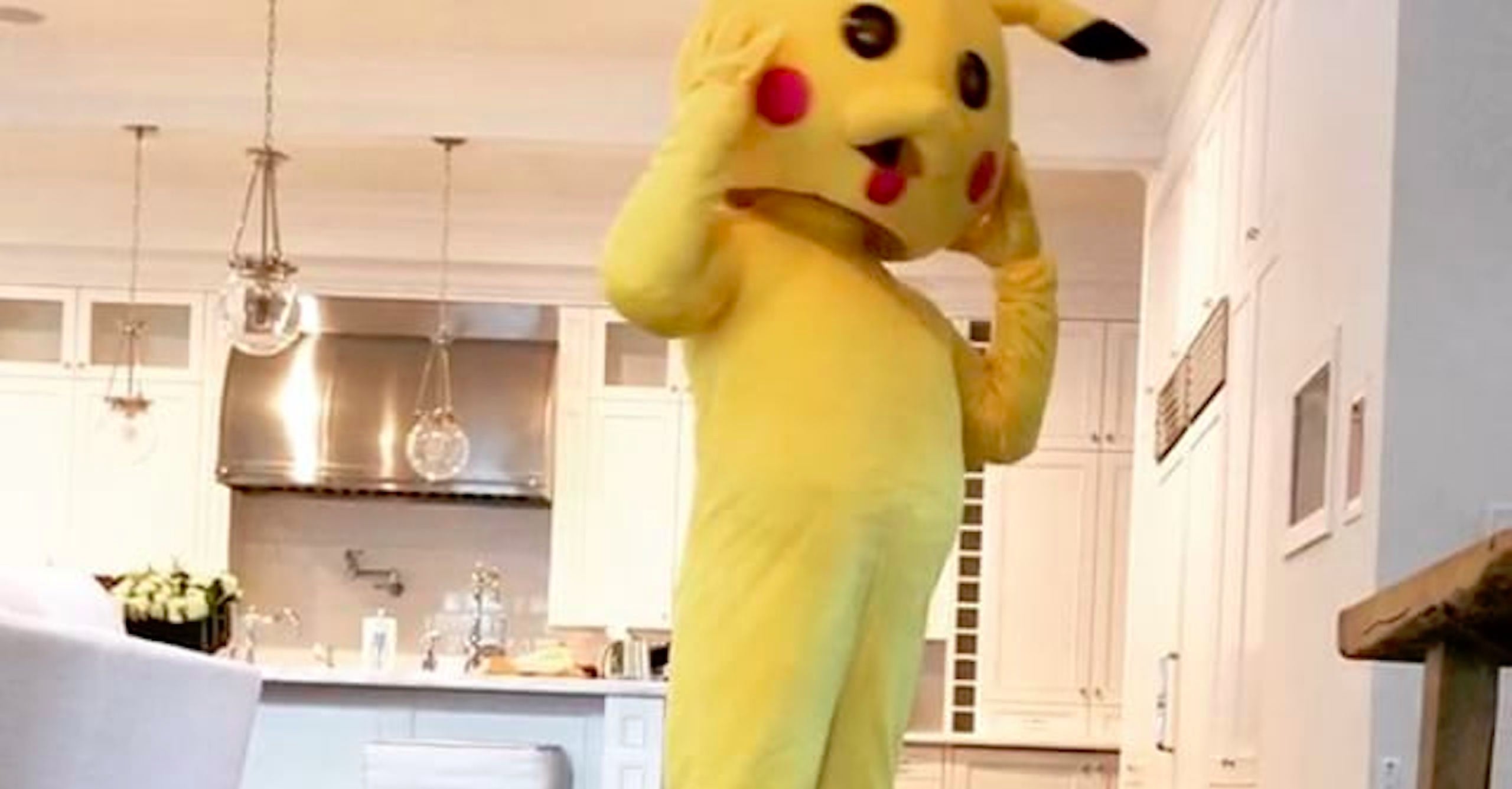 Dwayne Johnson Dresses Up as Pikachu For Daughter on Easter | POPSUGAR ...