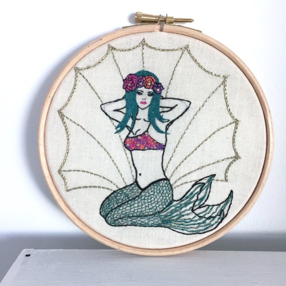 Mermaid Embroidery Hoops | POPSUGAR Love & Sex