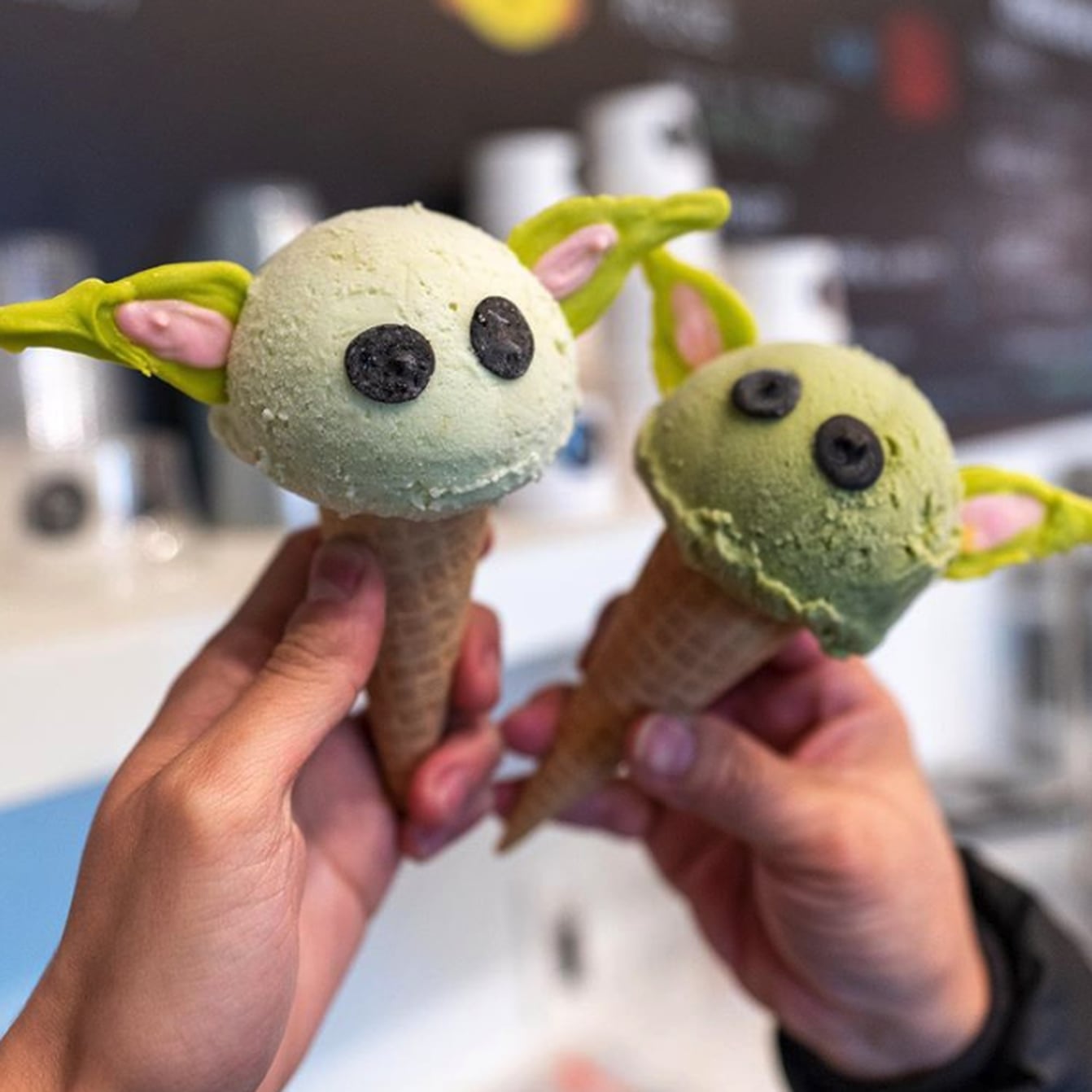 This LA Gelato Shop Is Serving Baby Yoda Ice Cream Cones | PS Food