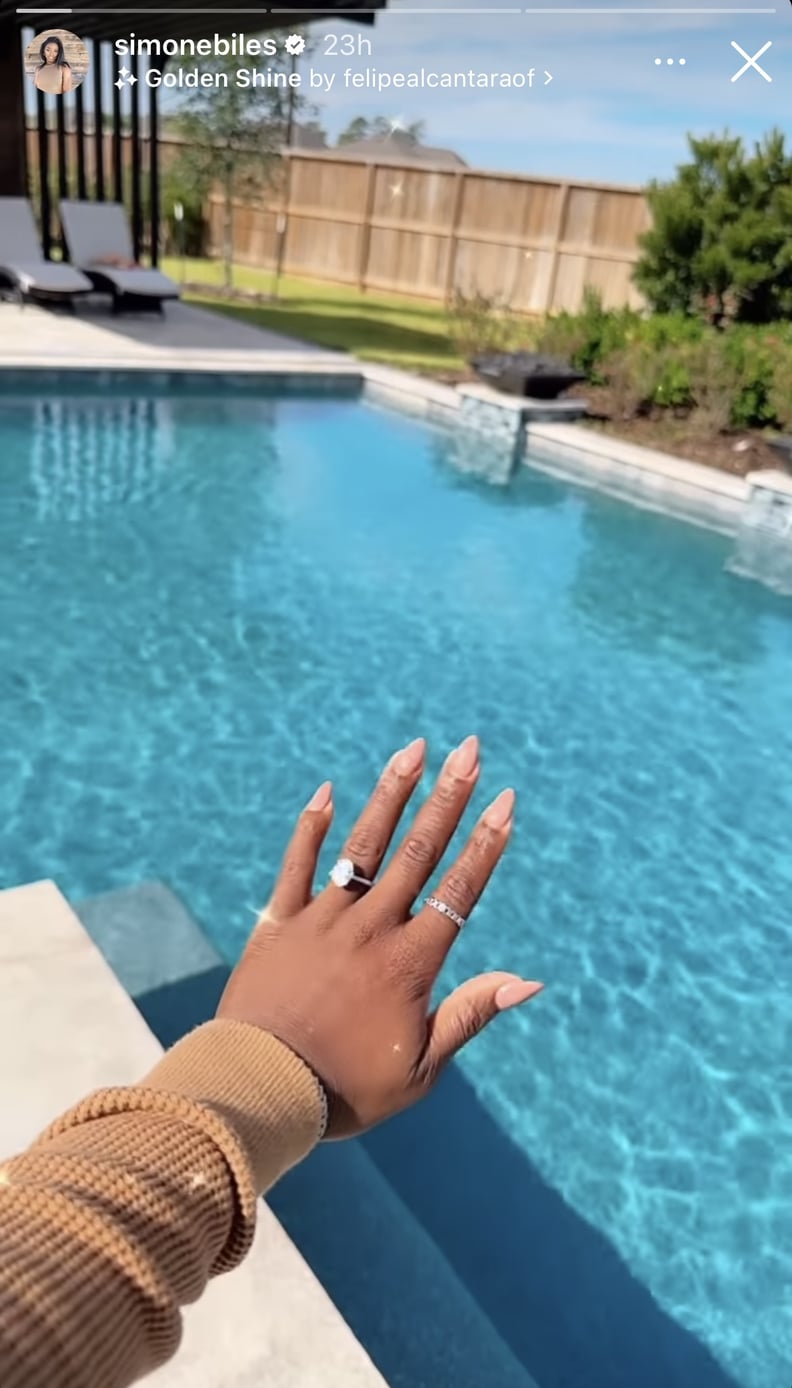Simone Biles's Supermodel Nails Complement Her Ring | PS Beauty