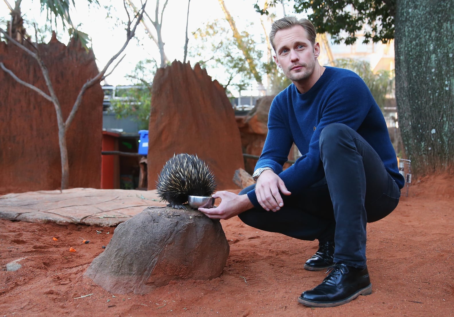 Alexander Skarsgard Playing With Zoo Animals | PS Celebrity