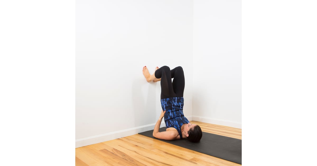 Shoulderstand Prep Relaxing Wall Yoga Sequence Popsugar Fitness Photo 9