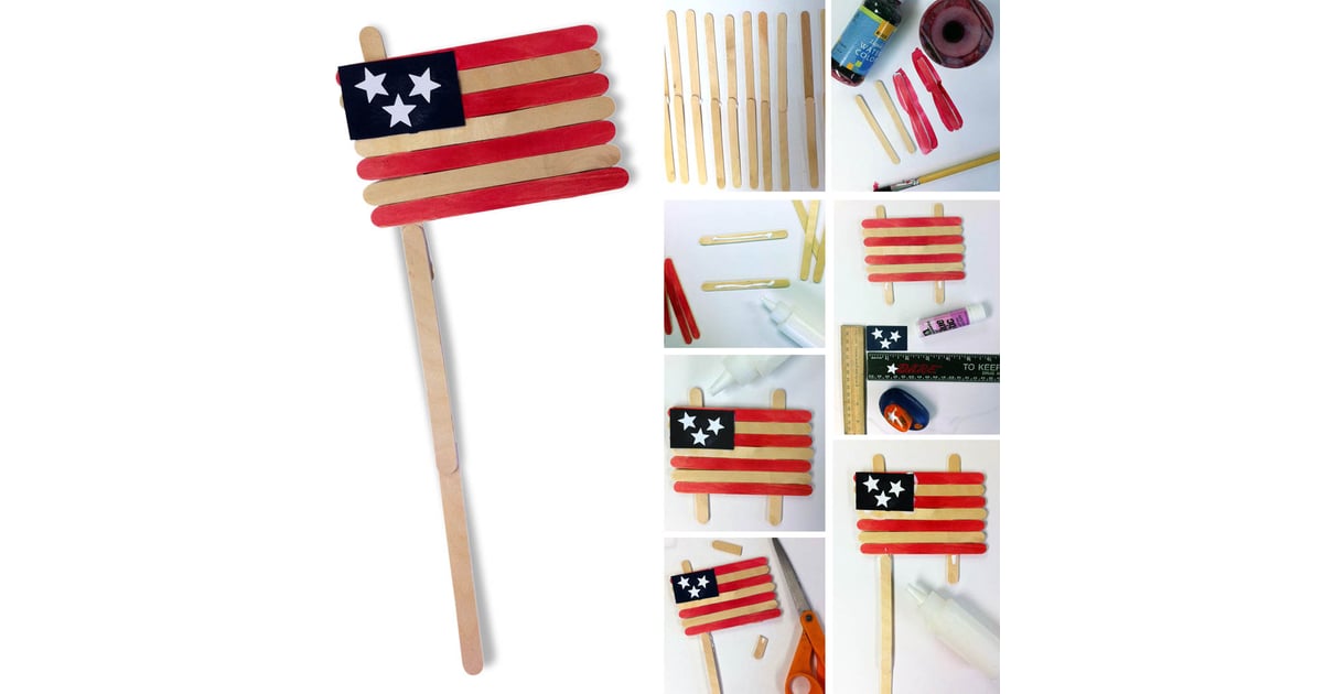 Popsicle Stick Flag | Kid-Friendly Crafts | POPSUGAR Moms Photo 32