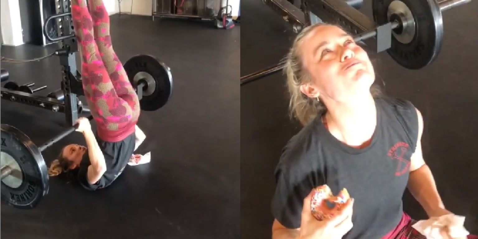 Brie Larson Ab Exercise | POPSUGAR Fitness