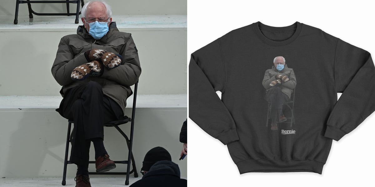 Shop Bernie Sanders Inauguration Meme Sweatshirt For Charity | PS Fashion