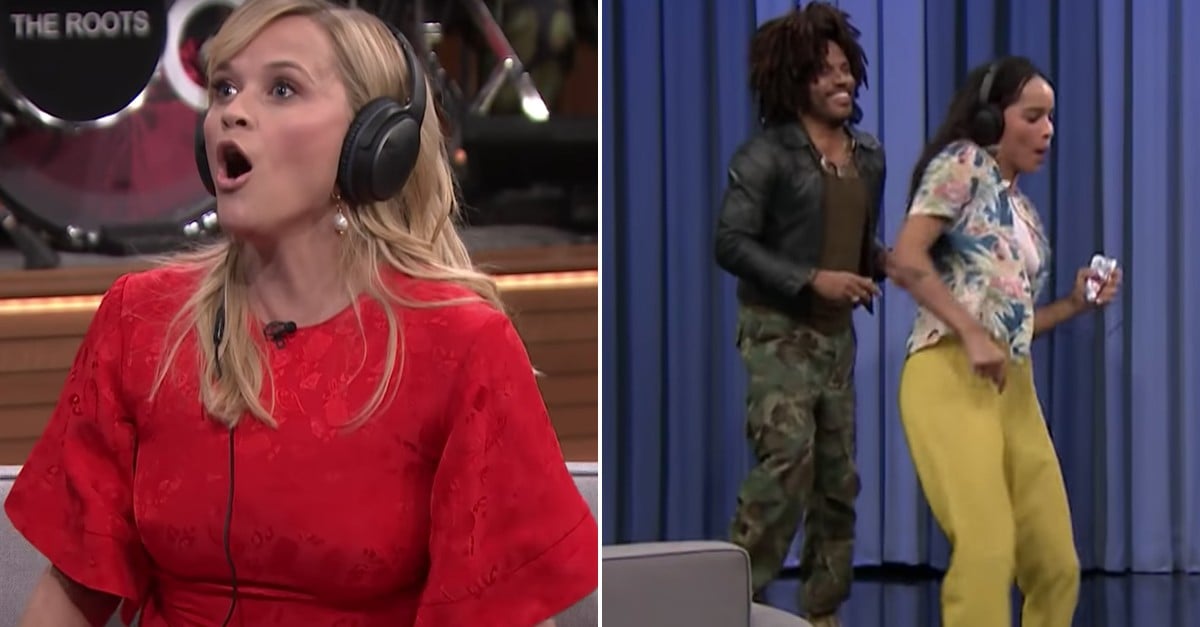 Reese Witherspoon, Lenny Kravitz, and Zoë Kravitz on Fallon | POPSUGAR ...