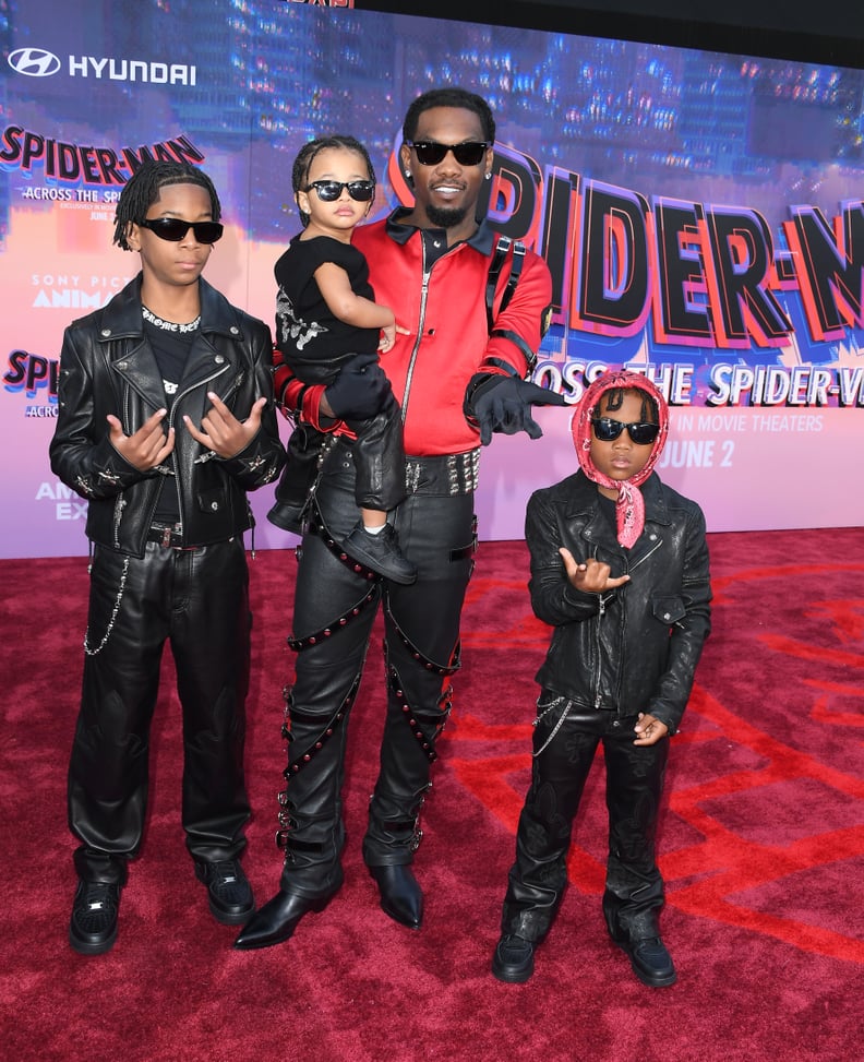 Offset and Sons Wave, Kody, Jordan at Spider-Man Premiere | PS Celebrity
