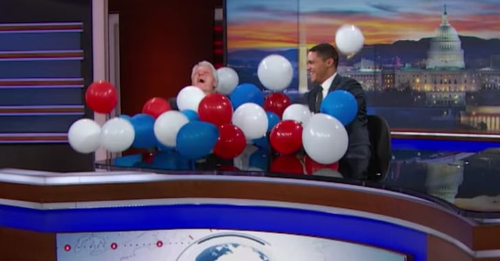 Daily Show Trevor Noah Surprises Bill Clinton With Balloons | POPSUGAR News