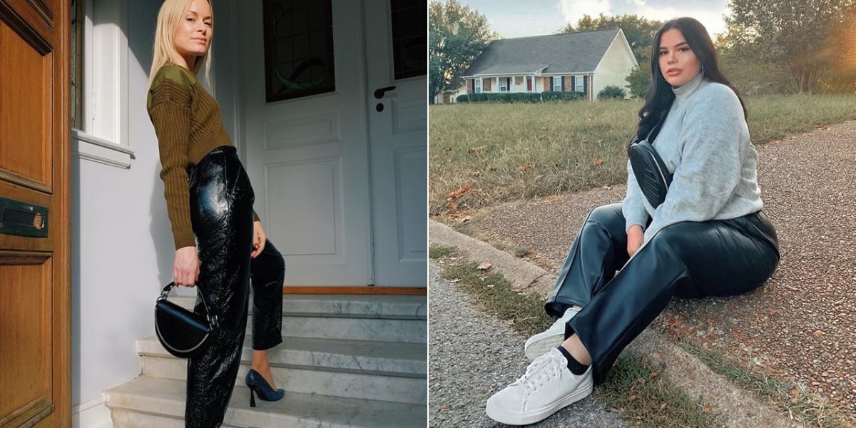 How to Wear Leather Pants | Outfit Ideas From Instagram | POPSUGAR Fashion