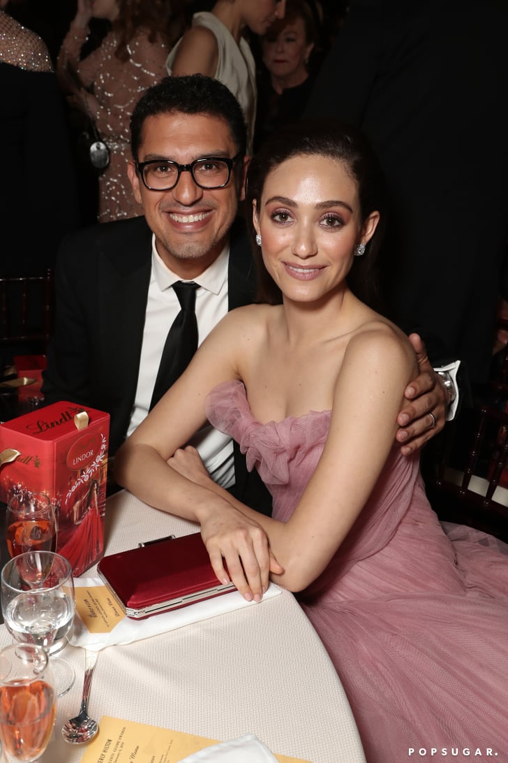 Pictured: Sam Esmail and Emmy Rossum | Best Golden Globes Pictures 2019 ...
