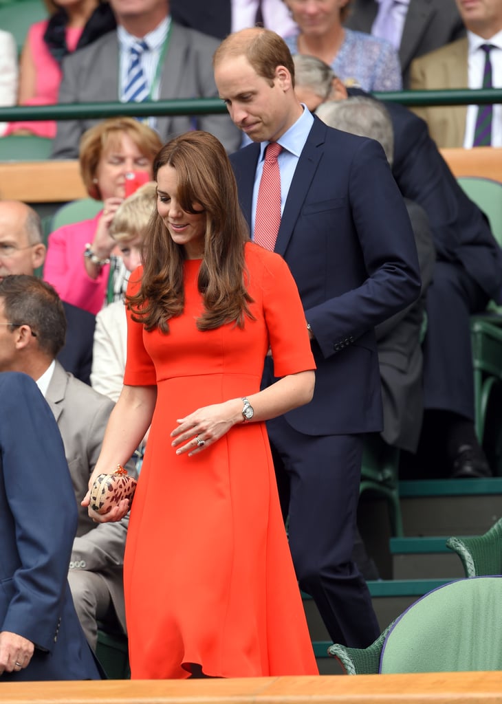 Kate Middleton Wearing a Red Dress at Wimbledon | POPSUGAR Fashion