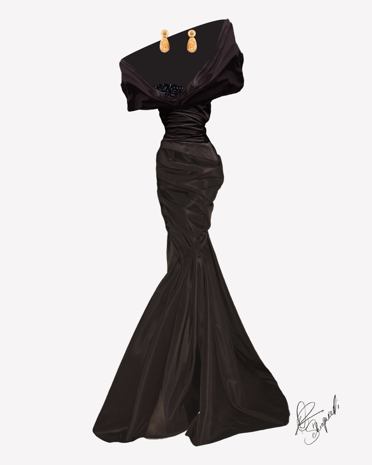 Adele's Custom Schiaparelli Dress and Saturn Earrings | PS Fashion