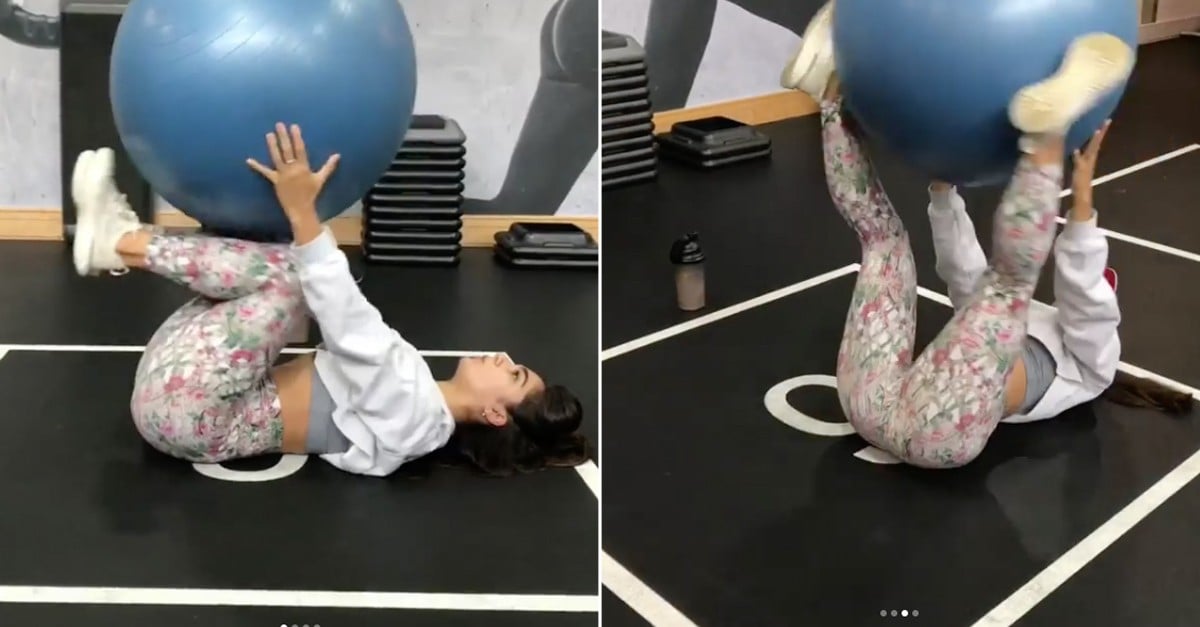 Ab Workout With Stability Ball | POPSUGAR Fitness