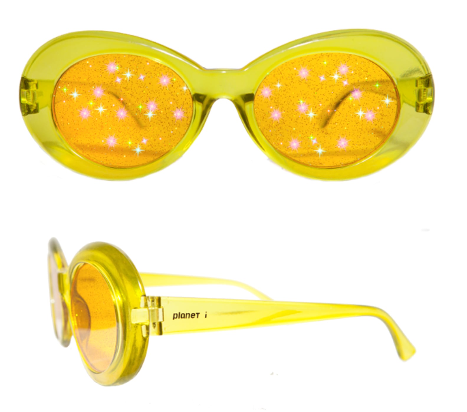 Planet I Glitter Lens Glasses | PS Fashion