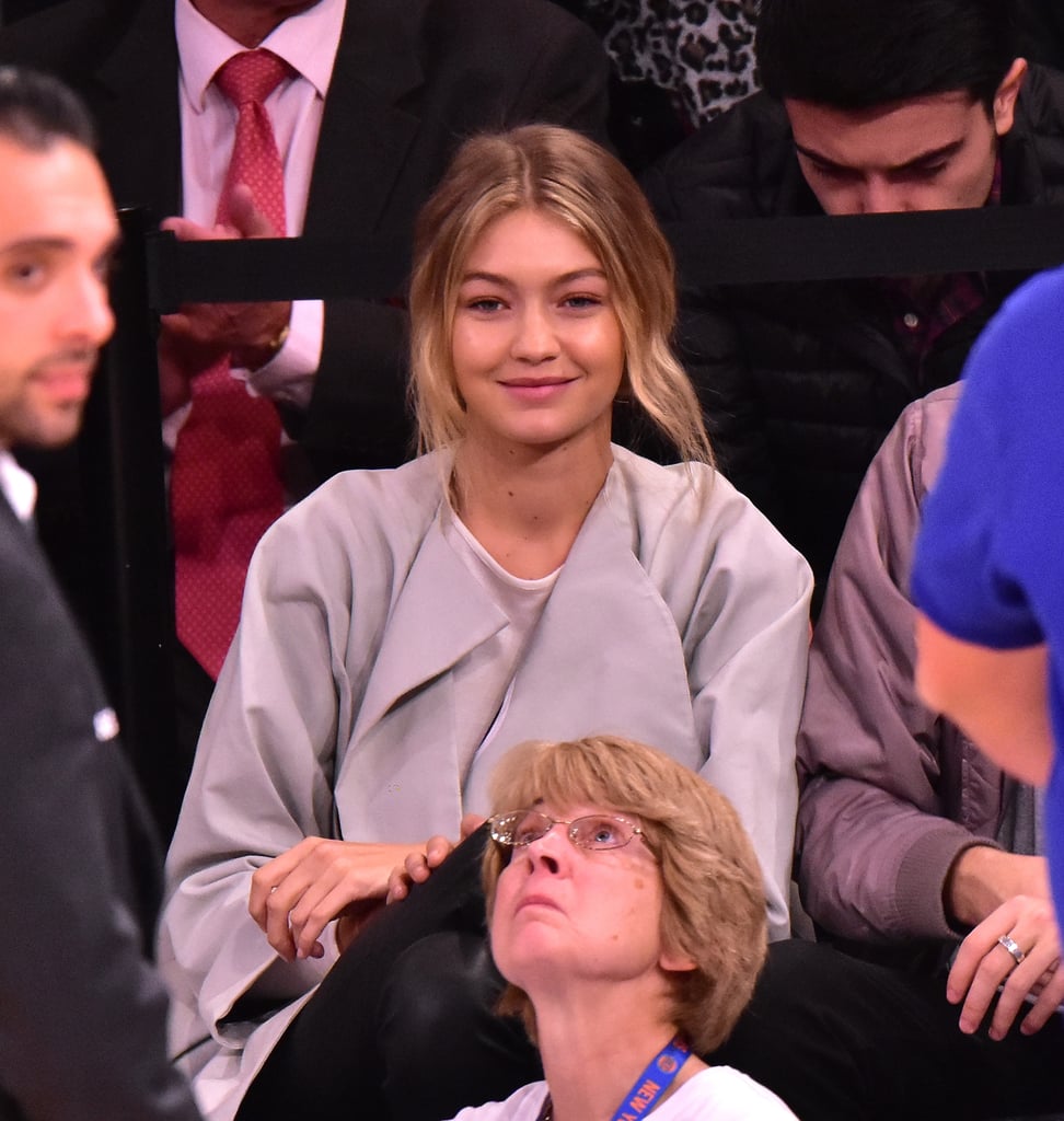 Gigi Hadid and Best Friend at New York Knicks Game | POPSUGAR Celebrity