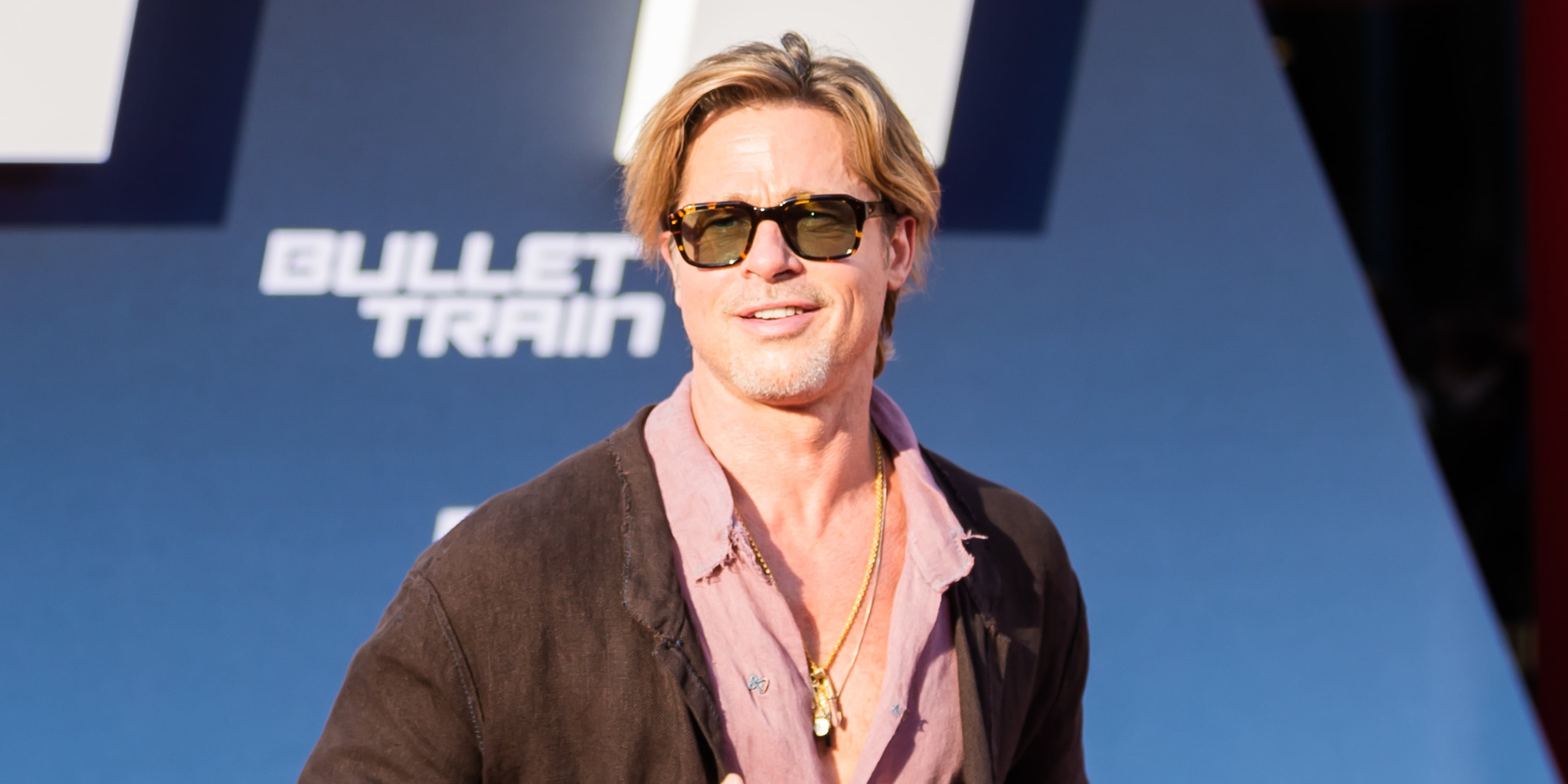 Brad Pitt Wears Linen Skirt to Bullet Train Premiere: Photos | POPSUGAR Fashion