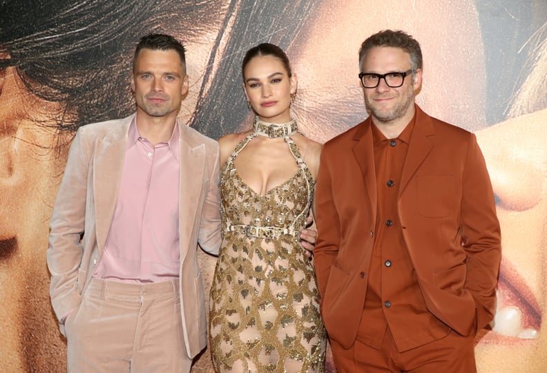 Lily James Wears a Sheer Roberto Cavalli Dress on Red Carpet | PS Fashion