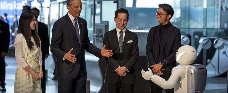 President Obama Plays Soccer With Robot | Video | POPSUGAR Tech