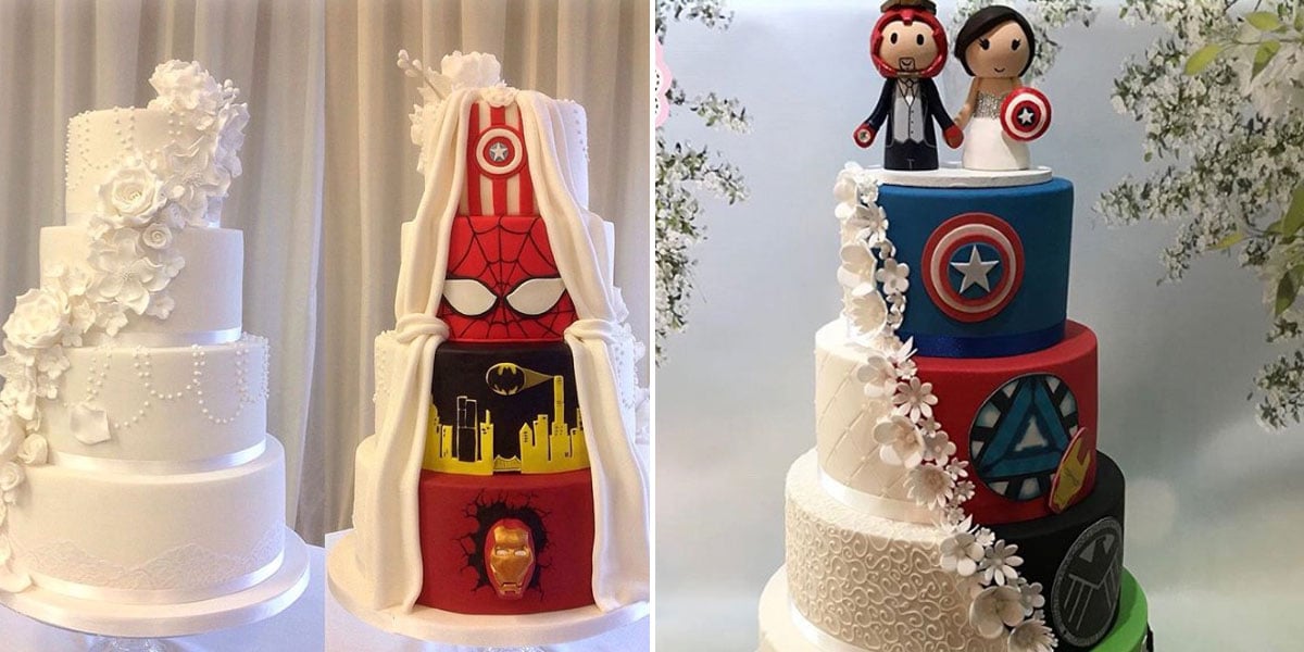 avengers wedding cake