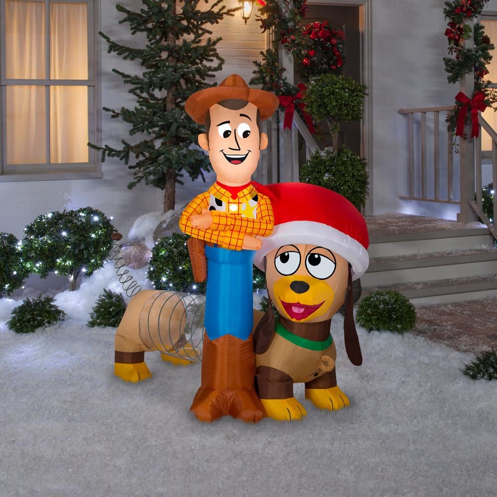 Toy Story Woody and Slinky Holiday Inflatable at Home Depot | PS Family