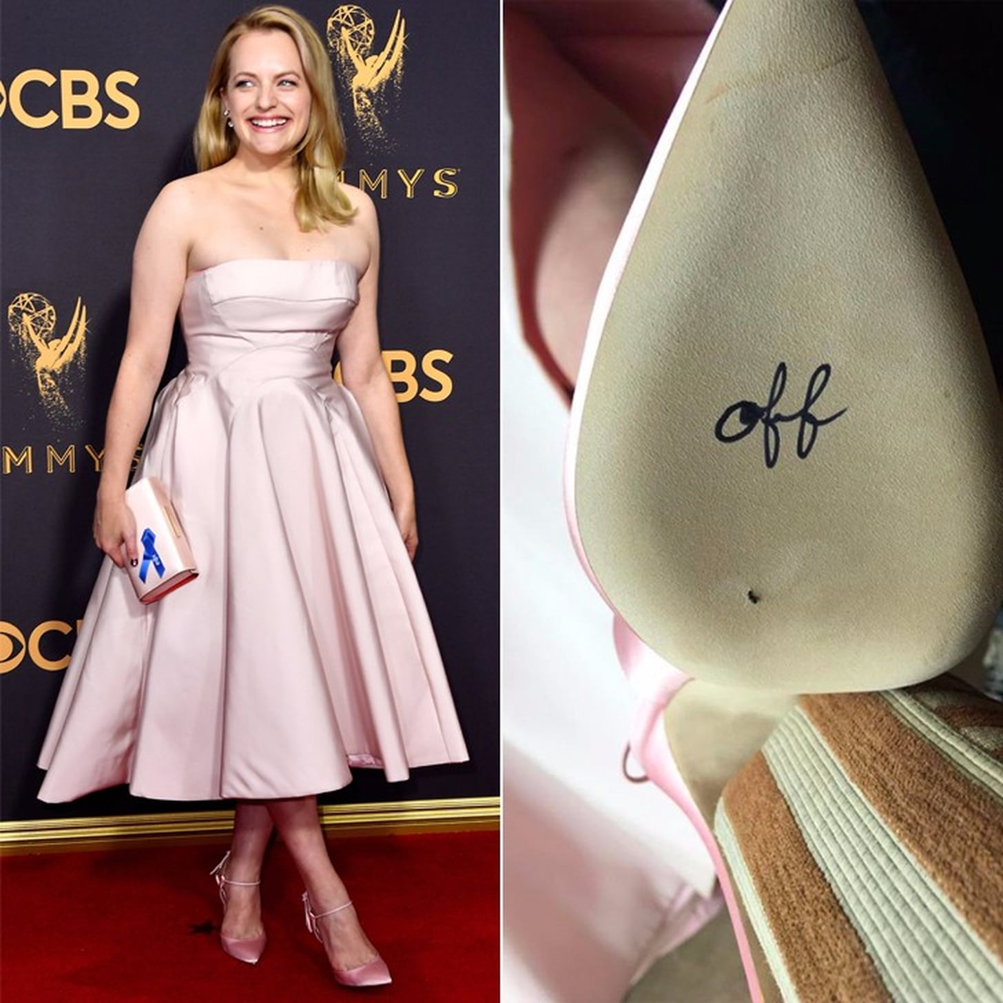 Elisabeth Moss's Emmys Shoes 2017 | PS Fashion