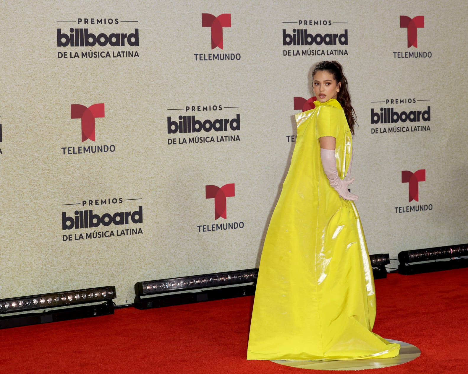 Rosalía's Yellow Valentino Dress at the Latin Music Awards | PS Fashion