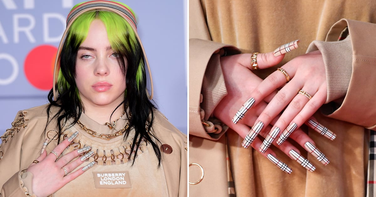 Billie Eilish Rocked Burberry Nail Art at 2020 BRIT Awards | PS Beauty