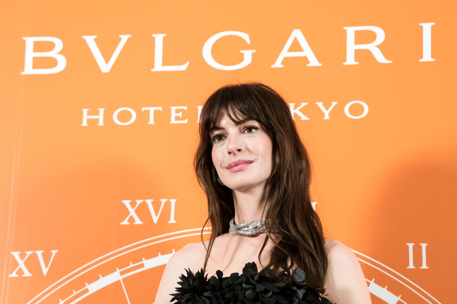 Anne Hathaway's Givenchy Rosette Dress at Bulgari Hotel | POPSUGAR Fashion