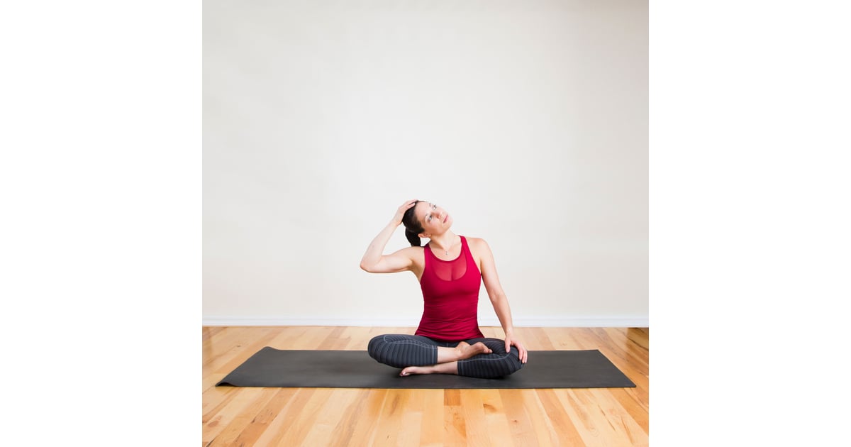 Seated Neck Release | Stretches to Do in Bed | POPSUGAR Fitness Photo 11
