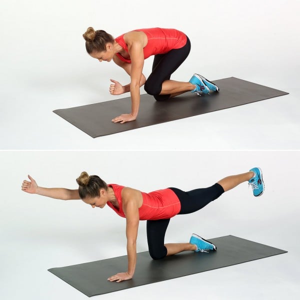 Bird Dog Crunch | A 15-Minute Core Workout to Work Your Abs and Entire ...