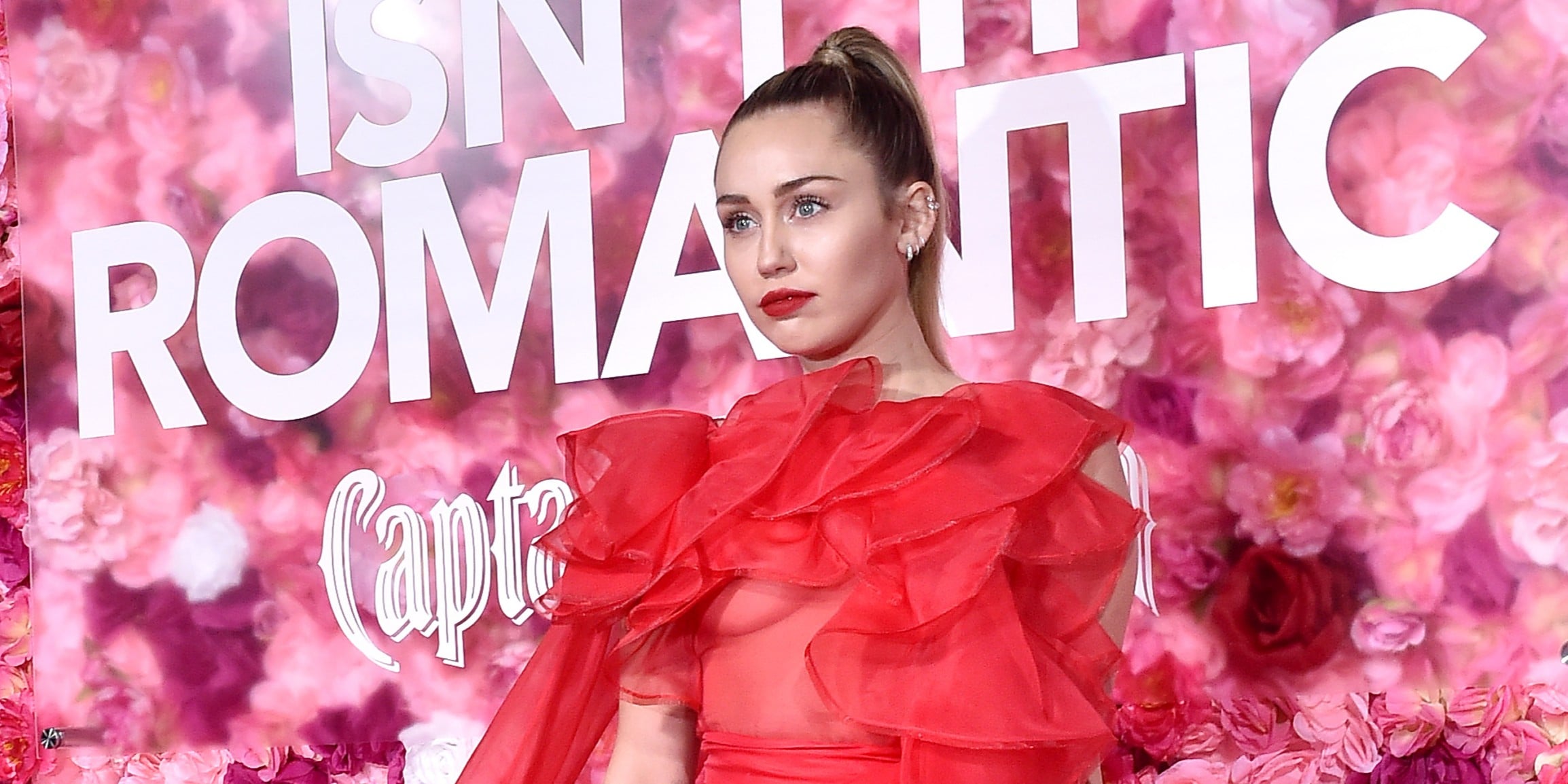 Miley Cyrus's Red Dress at Isn't It Romantic Premiere | PS Fashion
