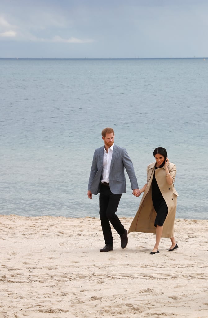 Meghan Markle Black Club Monaco Dress on the Beach 2018 | POPSUGAR ...