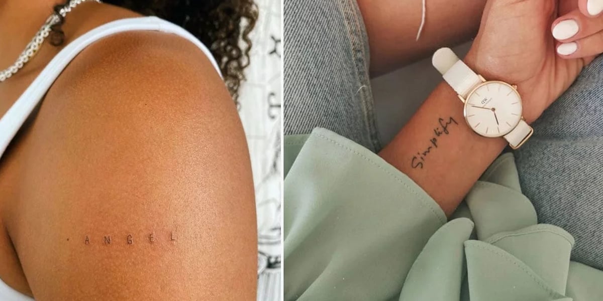 tiny word tattoo ideas