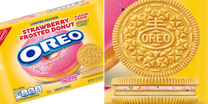 Oreo's Strawberry-Frosted Donut Oreos With Glittery Cream | POPSUGAR Food