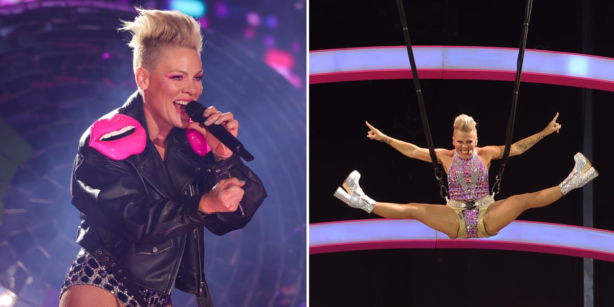 Watch Pink's Aerial Stunts on Her Summer Carnival Tour | POPSUGAR Fitness