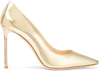 Angelina Jolie Gold Metallic Heels | POPSUGAR Fashion UK