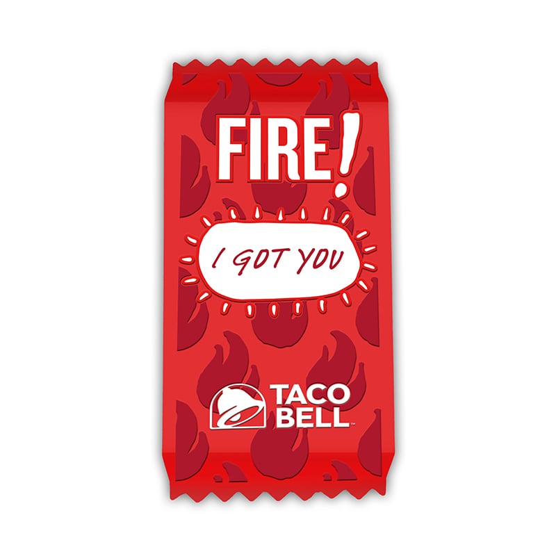 Taco Bell Fire Sauce Packet Portable Charger Taco Bell Hot Sauce Pool 