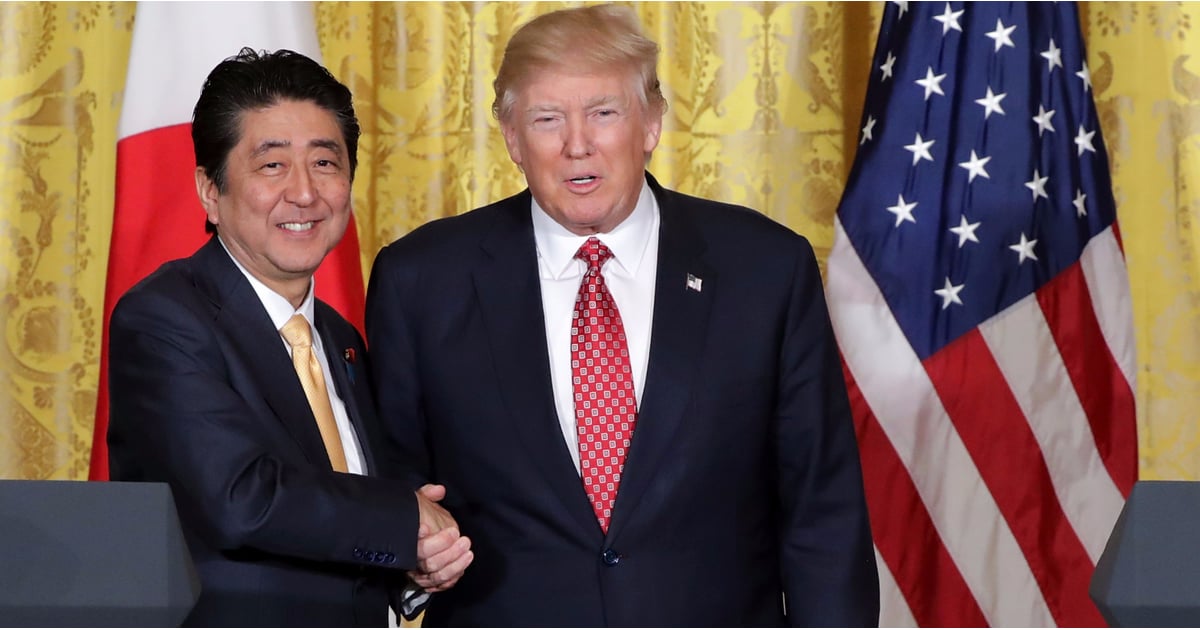 Donald Trump Handshake With Prime Minister of Japan Memes | POPSUGAR Tech