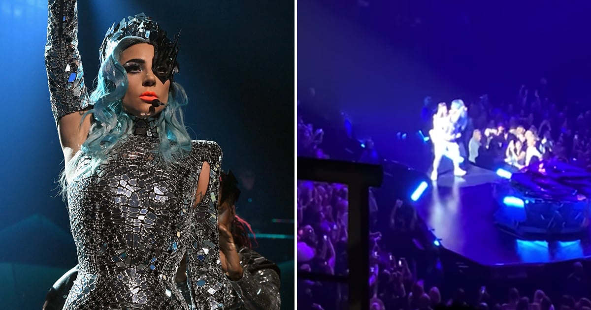 Lady Gaga Falls Off Stage With a Fan at Las Vegas Show Video | POPSUGAR ...