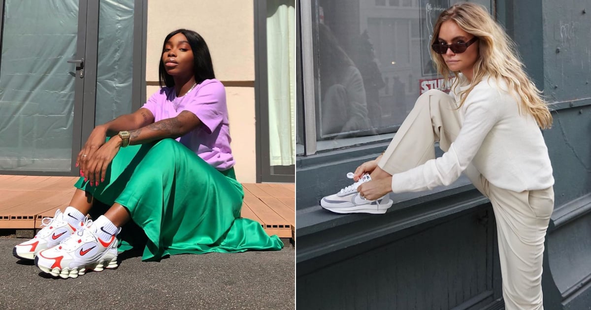 Stylish Outfits With Athletic Trainer Sneakers | POPSUGAR Fashion