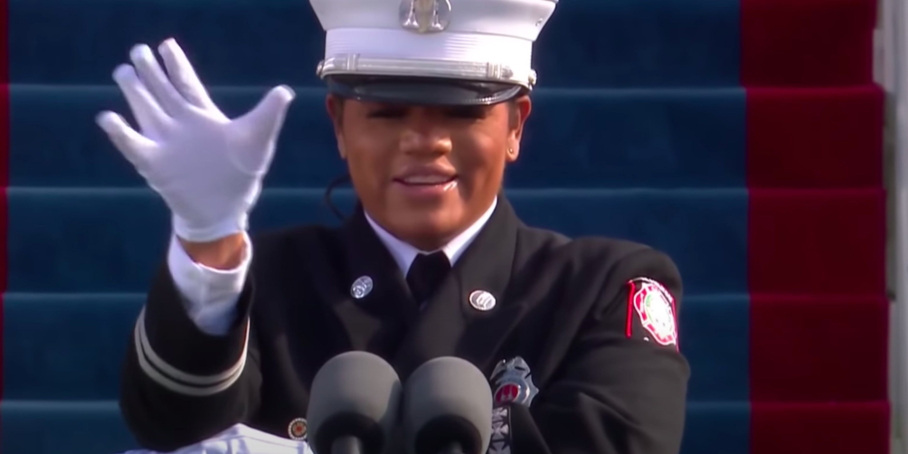 Watch Andrea Hall's Historic Inaugural Pledge of Allegiance | PS Celebrity