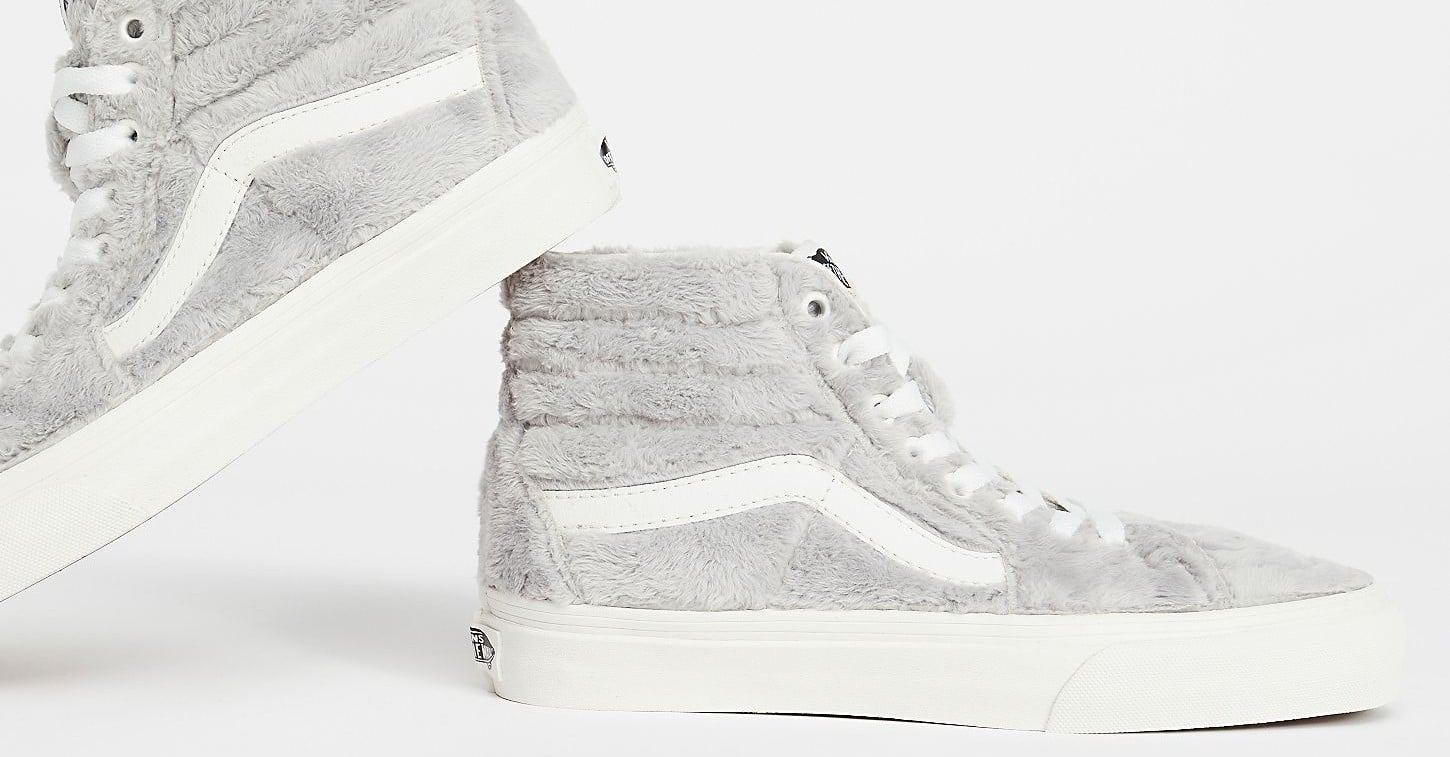 Cute Fuzzy Vans | POPSUGAR Fashion