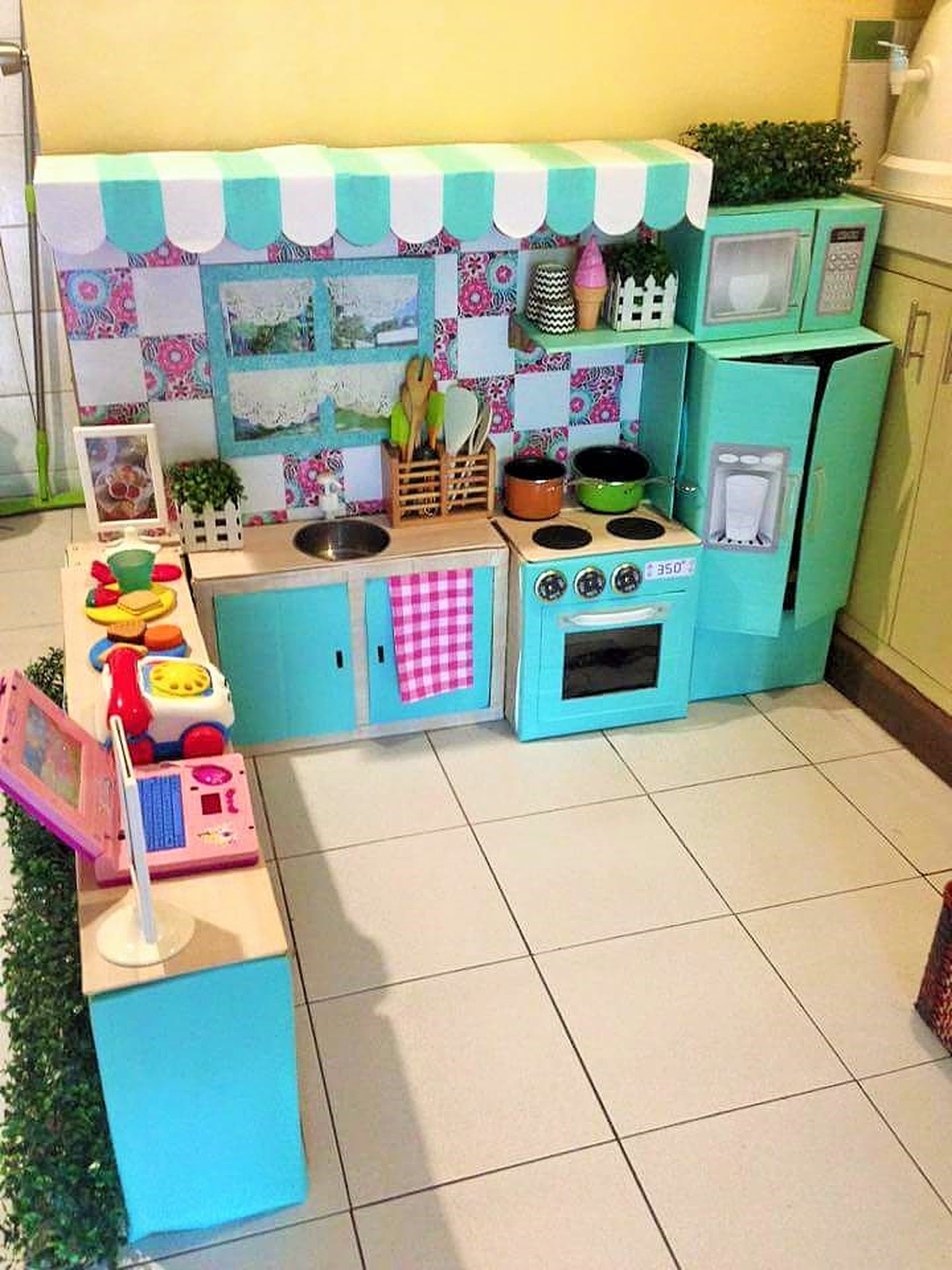 DIY Cardboard Play Kitchen For Kids | PS Family