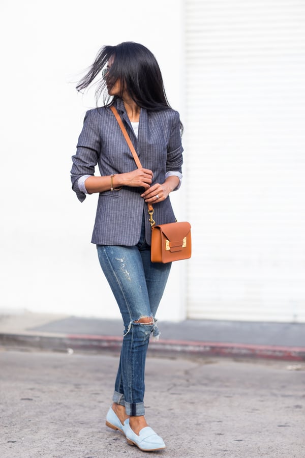 5 Gorgeous And Sophisticated Ways To Wear A Pinstripe Blazer